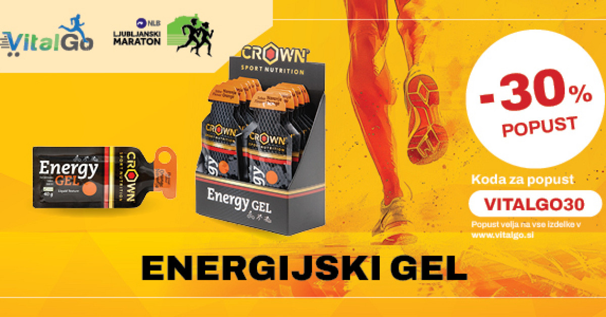 Crown Sport Nutrition energijski gel | Novice | NLB Ljubljanski maraton